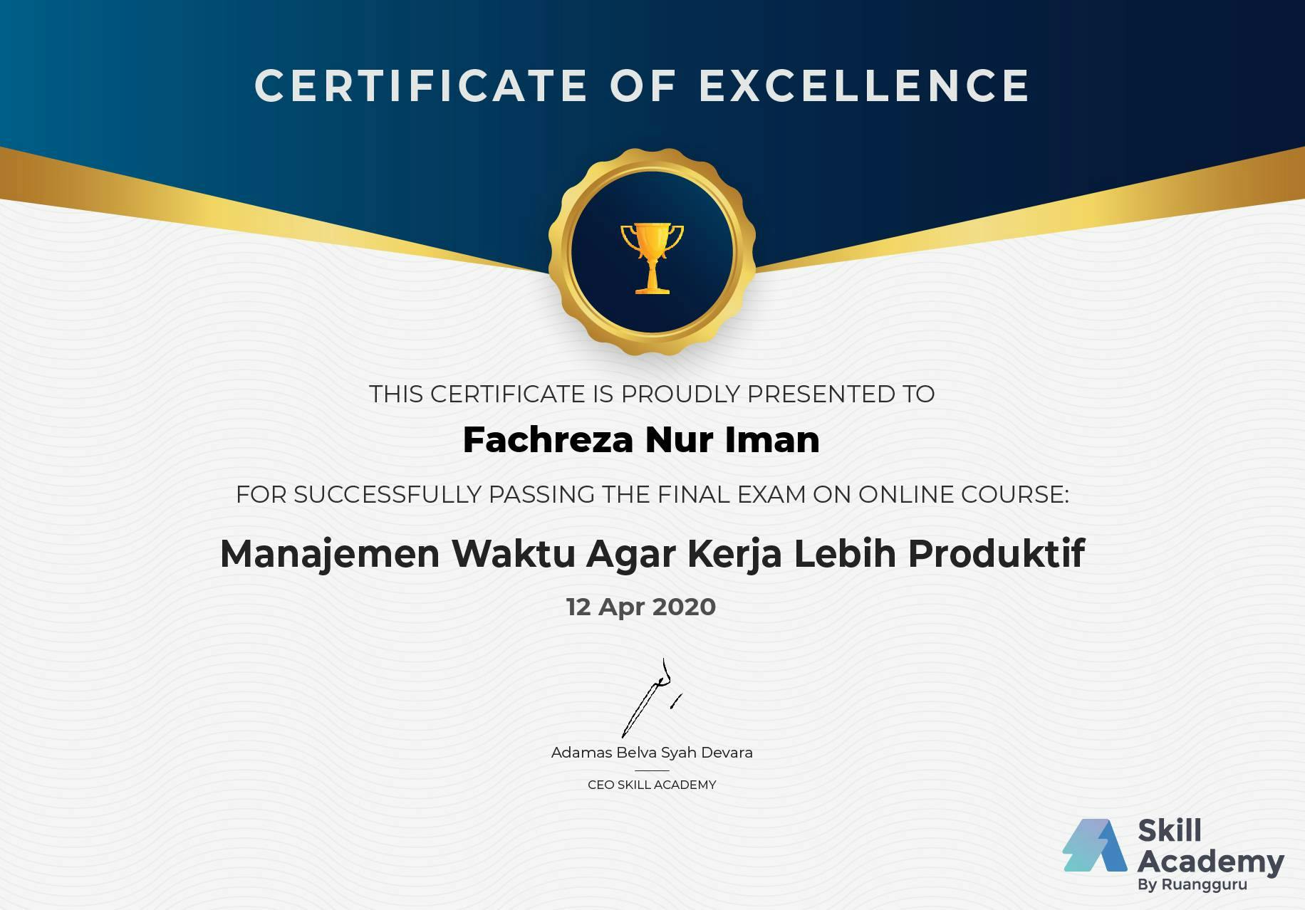 Fachreza Nur Iman, MM, PSM 1 - IT Operations Manager | Scrum Master Certified (PSM 1) | IT ...